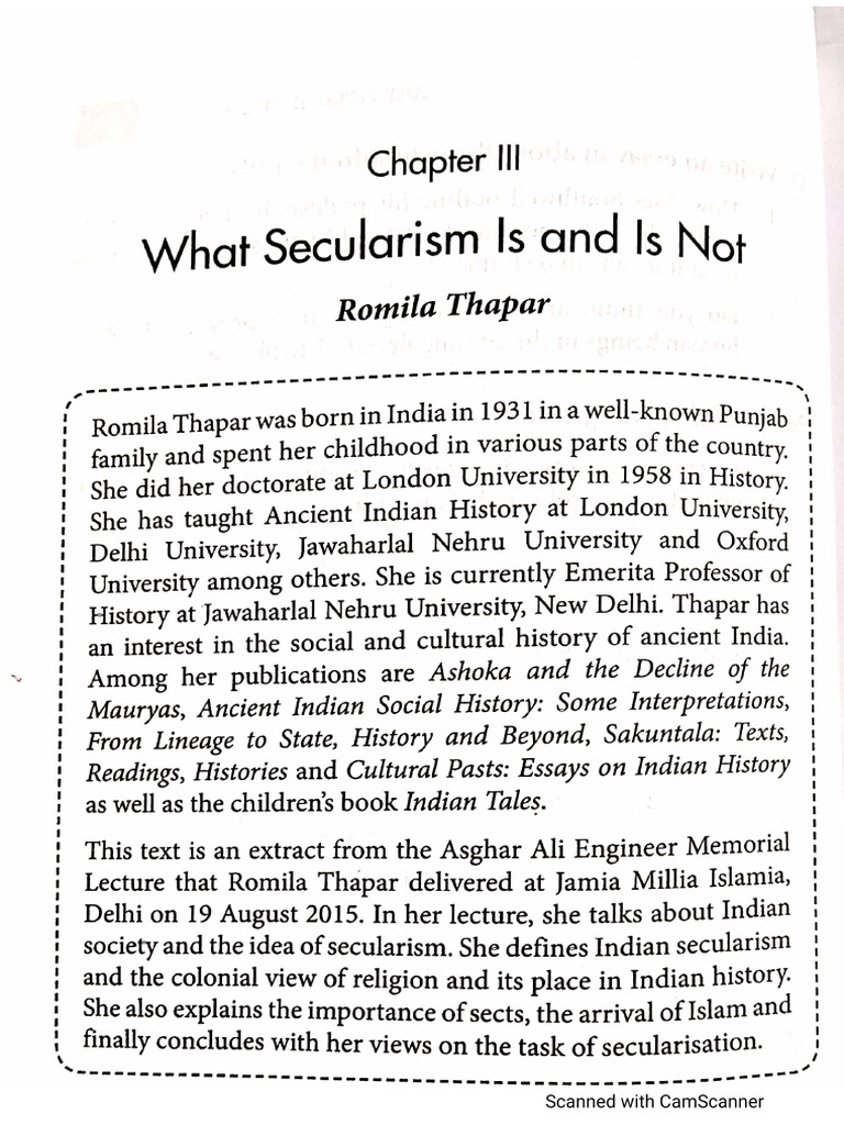 Romila Thapar, Secularism 1 | PDF