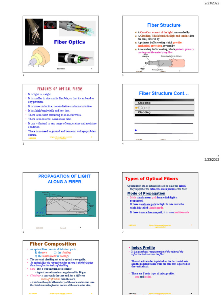 3 Type of Fiber and Modes (V) | PDF | Optical Fiber | Fiber Optic ...