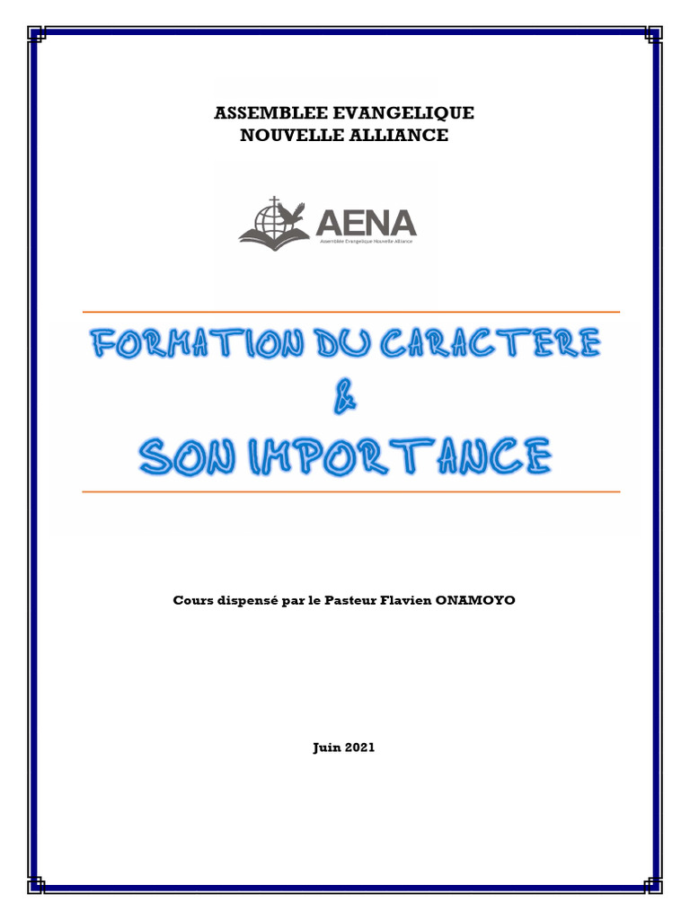 Formation du caractère chrétien | PDF | Abraham | Dieu