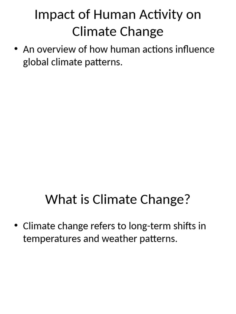 Human Impact on Climate Change Explained | PDF