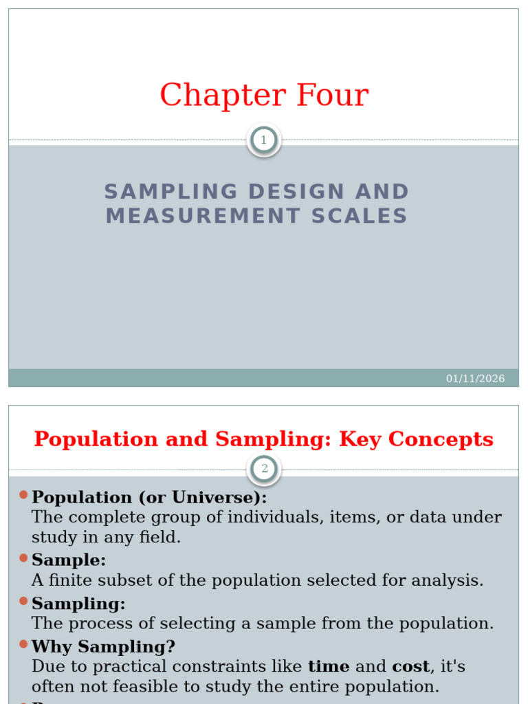 Sampling Design and Measurement Scales | PDF | Sampling (Statistics ...