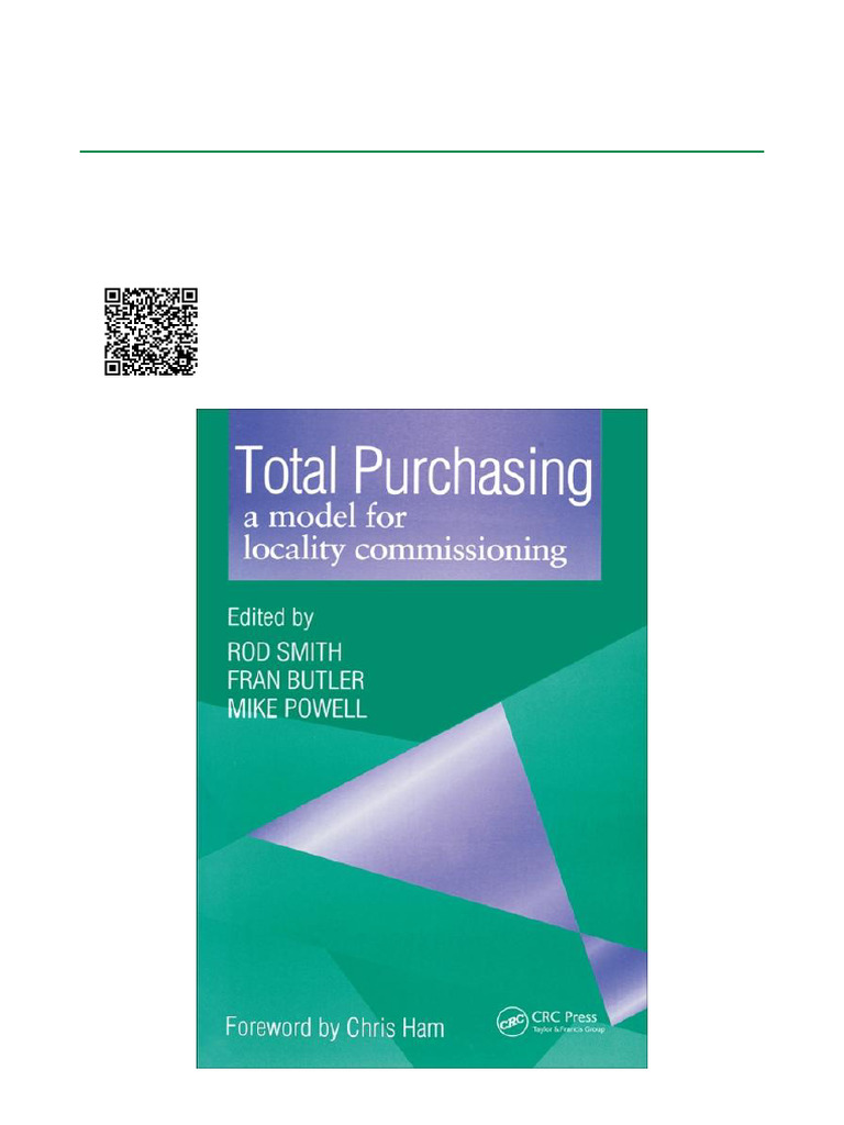 Total Purchasing A Model for Locality Commissioning, 1st Edition ISBN ...