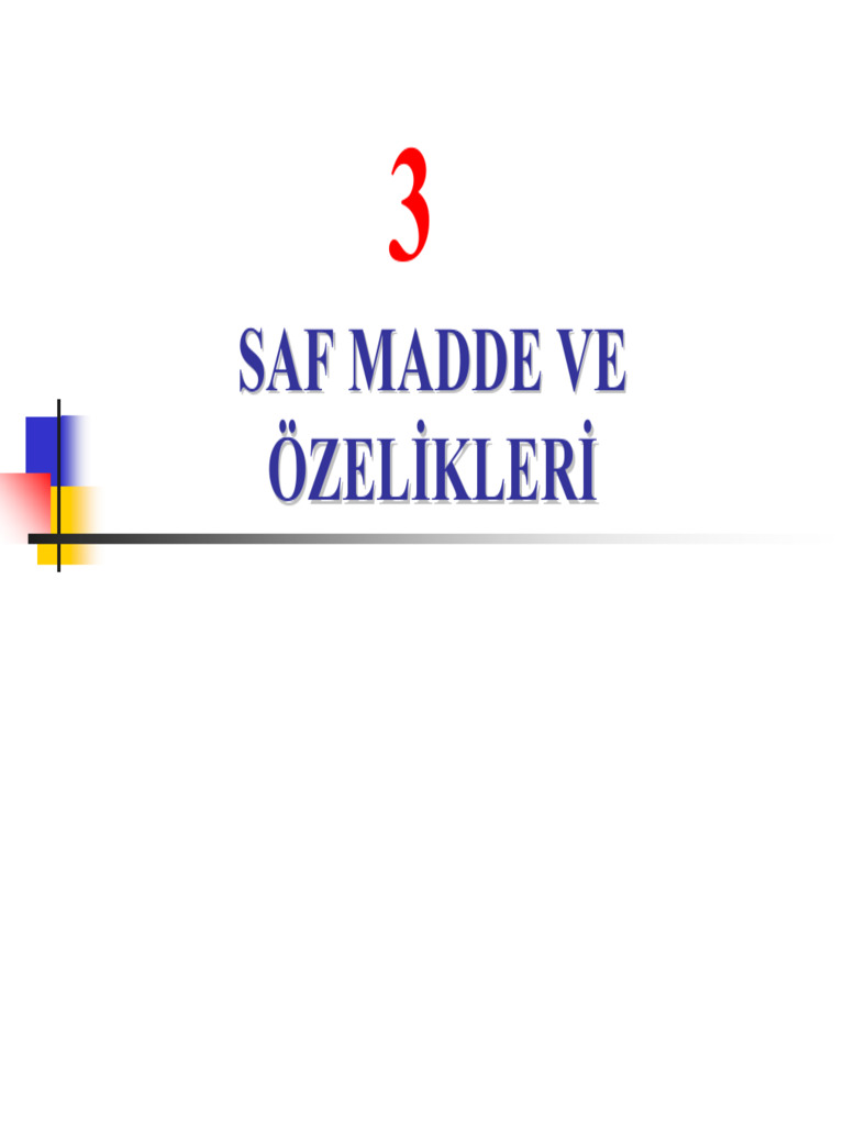 3 Saf Madde Ve Ozelikleri | PDF
