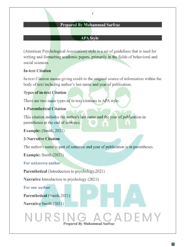 APA Style | PDF