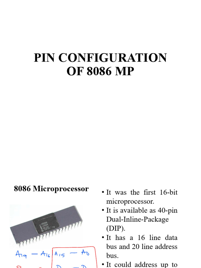 8086 Microprocessor Pin Configuration Guide | PDF | Computer Hardware ...