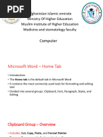 MS Word Home Tab Functions Guide | PDF | Microsoft Word | Computing