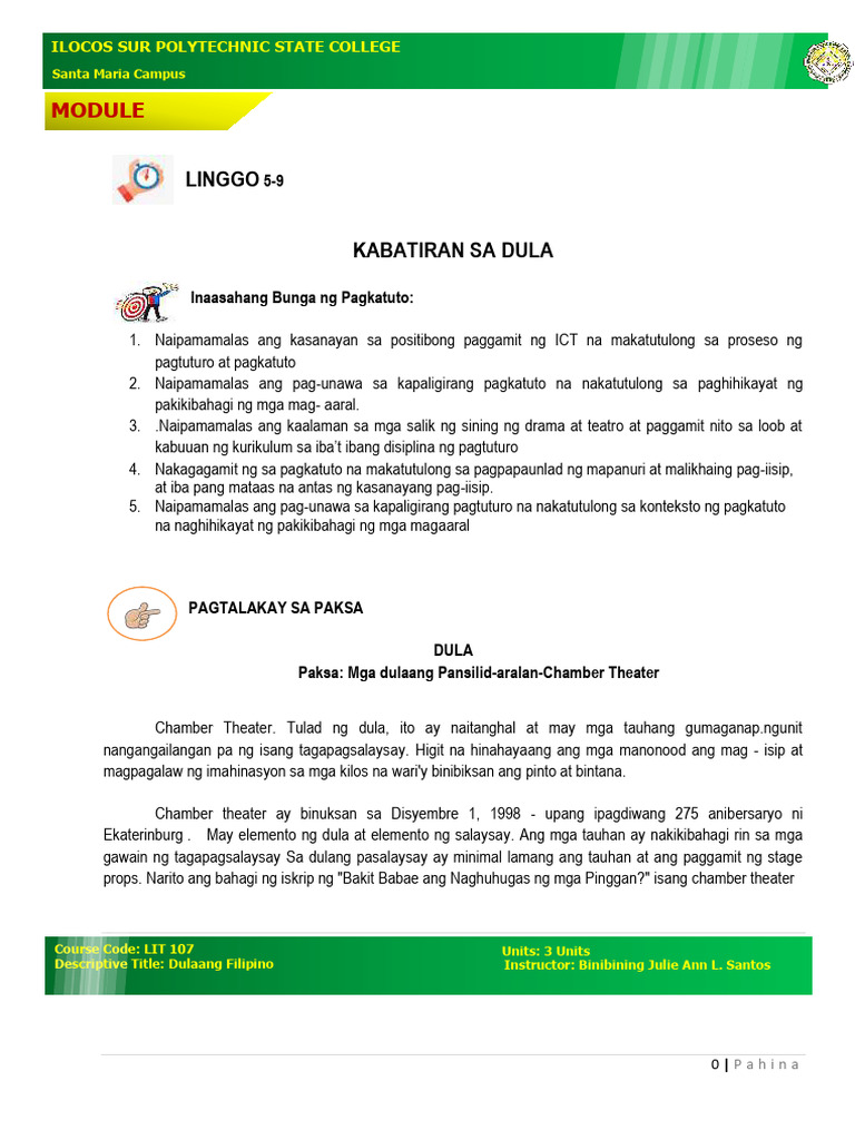Dulaang Pilipino | PDF