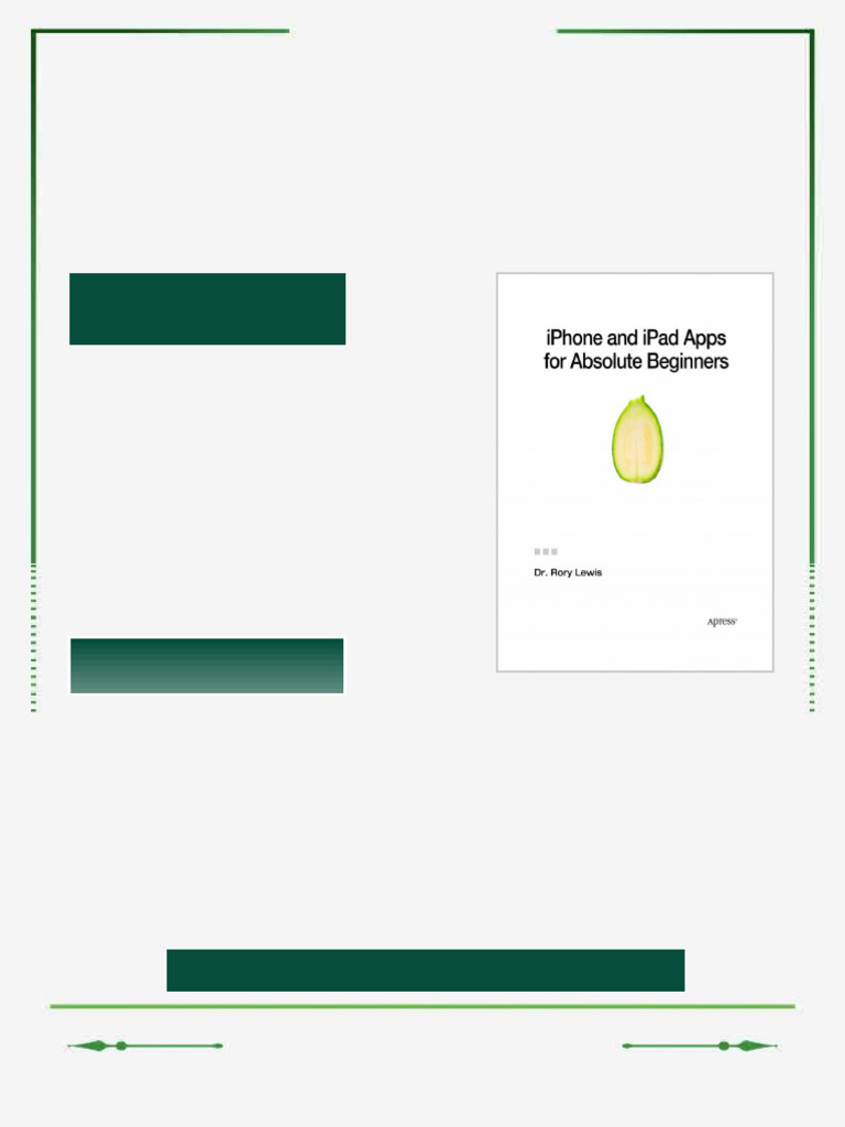 iPhone and iPad Apps for Absolute Beginners 1st Edition Dr. Rory Lewis ...