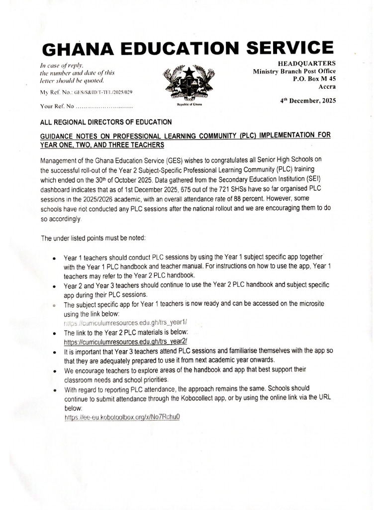 Guidance On PLC Implementation For Teachers-Volta | PDF