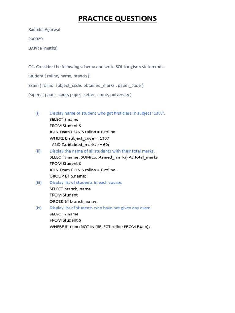 sql(230029) | PDF | Sql | Information Technology Management