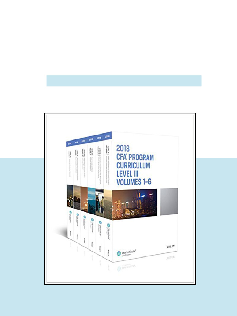 (Original PDF) CFA Program Curriculum 2018 Level III online pdf | PDF ...