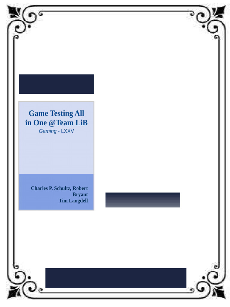 Game Testing All in One 1st edition by Charles Schultz,Robert Bryant ...