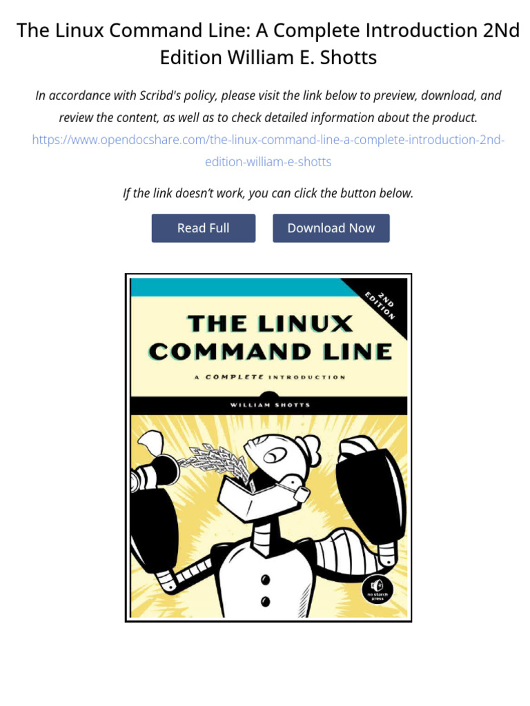 The Linux Command Line: A Complete Introduction 2nd Edition William E ...