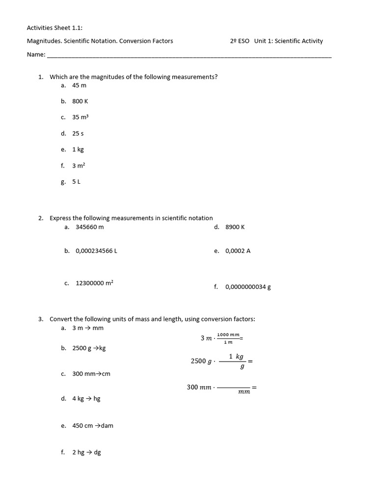 Magnitudes and Unit Conversions Guide | PDF | Quantity