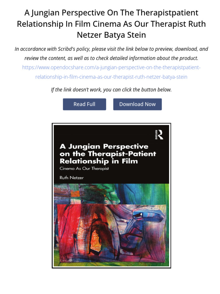 A Jungian Perspective On The Therapistpatient Relationship In Film ...