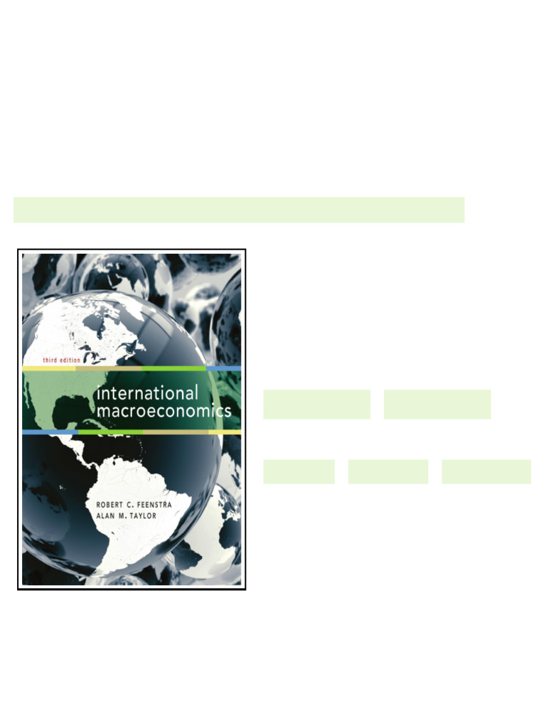 International Macroeconomics 3rd Edition by Feenstra Robert Wei Zhi download full chapters | PDF