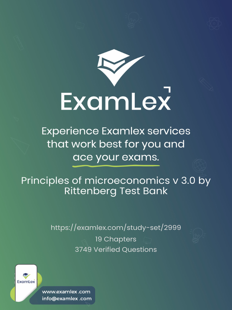 Microeconomics Test Bank: Rittenberg | PDF | Elasticity (Economics ...