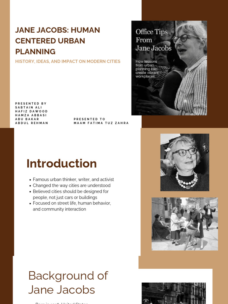 Jane Jacobs Presentation | PDF | Urban Planning | Mixed Use Development