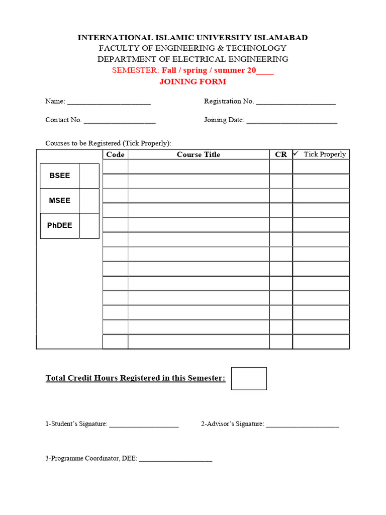 Joining Form | PDF