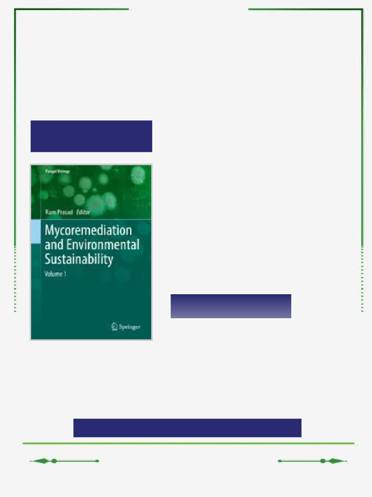 Mycoremediation and Environmental Sustainability Volume 1 1st Edition ...