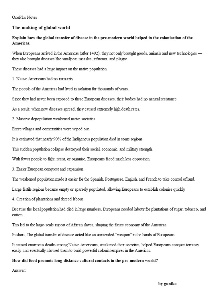 The Making of Global. World History | PDF | European Colonization Of ...