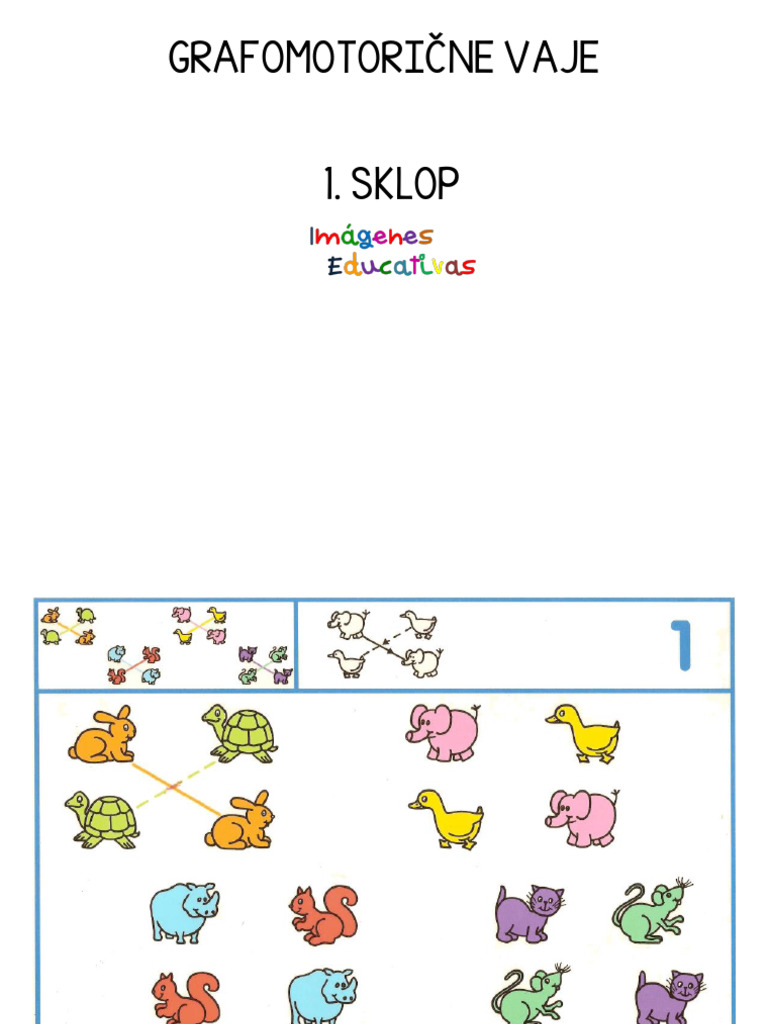 Grafomotorične Vaje 1 | PDF