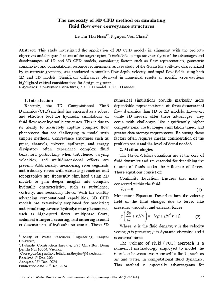 3D CFD Models for Fluid Flow Simulation | PDF | Computational Fluid ...