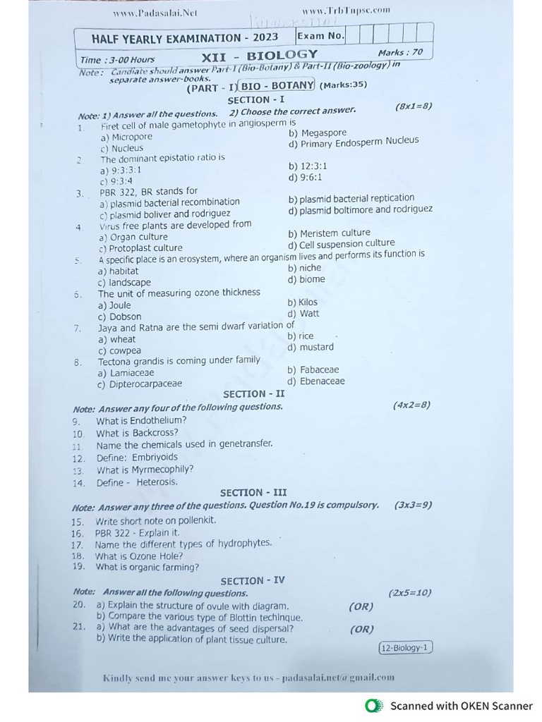 Biology HY | PDF
