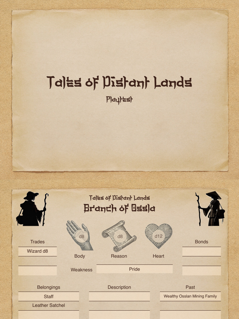 Tales of Distant Lands Playtest Docs | PDF