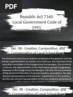 Local School Board Composition and Functions | PDF | Policy | Government