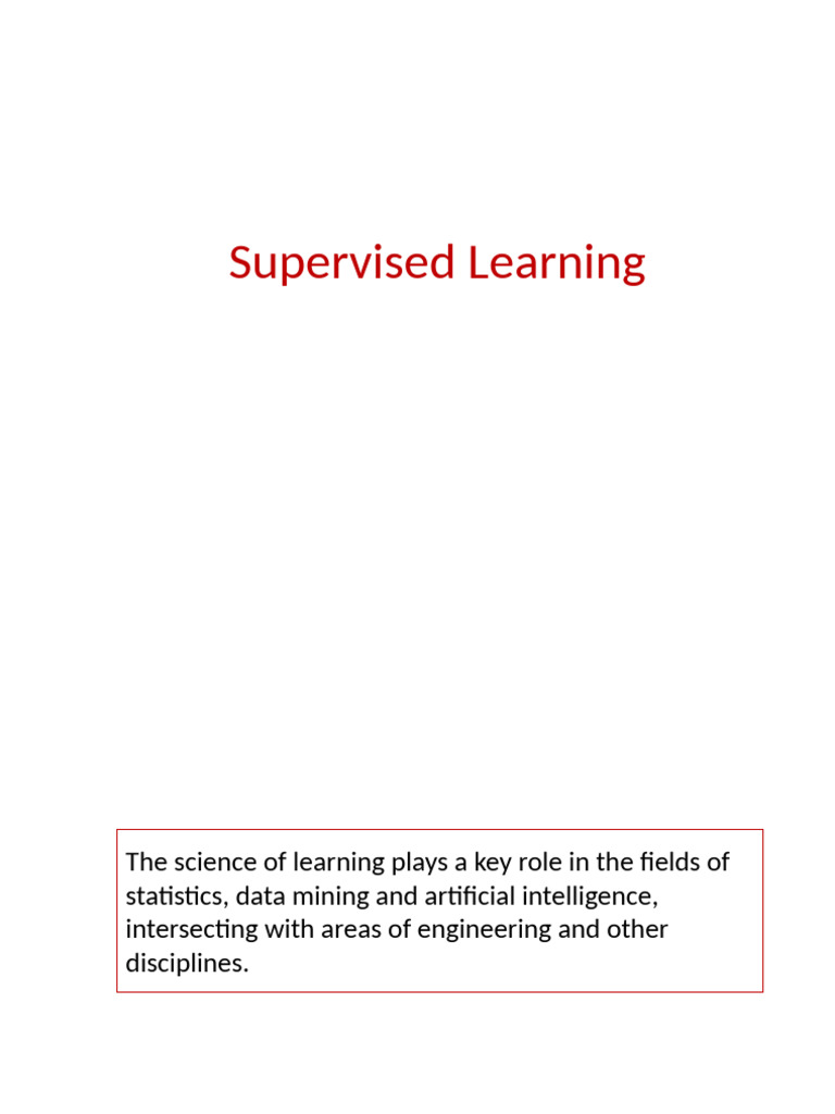 Supervised Learning - 1 | PDF | Applied Mathematics