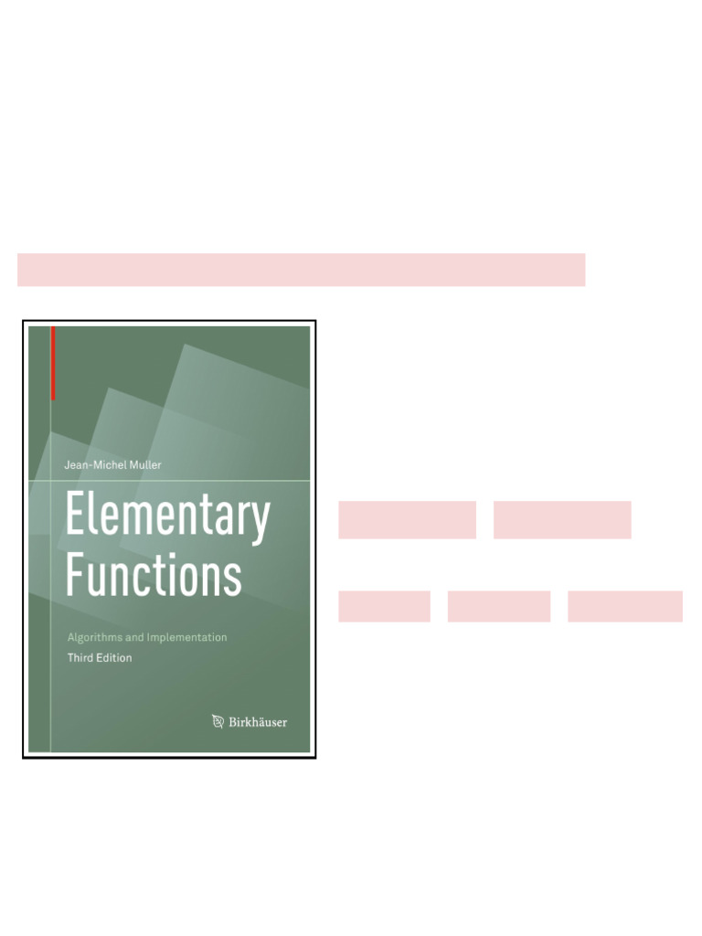 Elementary Functions Algorithms and Implementation 3rd Edition ...