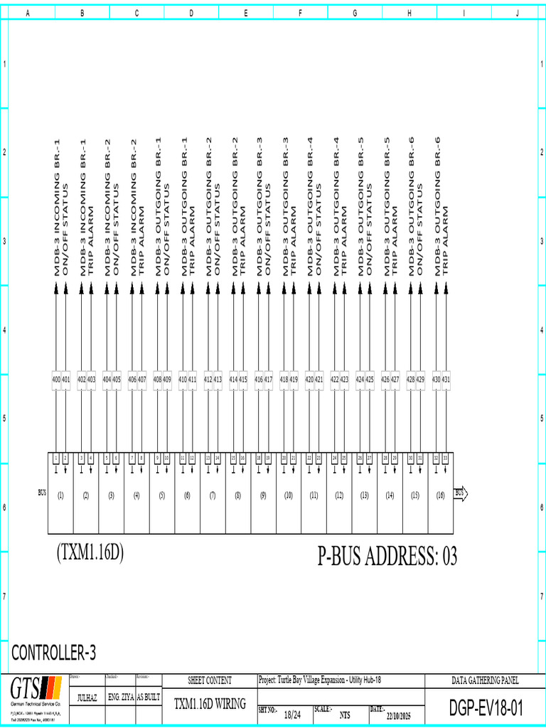 Turtle Bay Village_ Red Sea Dgp Wiring_as Built-18 | PDF