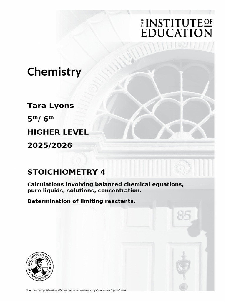4 Stoich Updated | PDF | Stoichiometry | Mole (Unit)