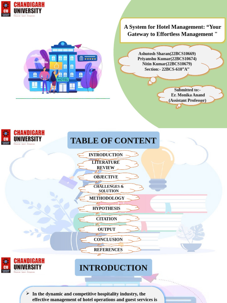 22bcs10674 - Hotel Management System | PDF | Hypothesis | Usability