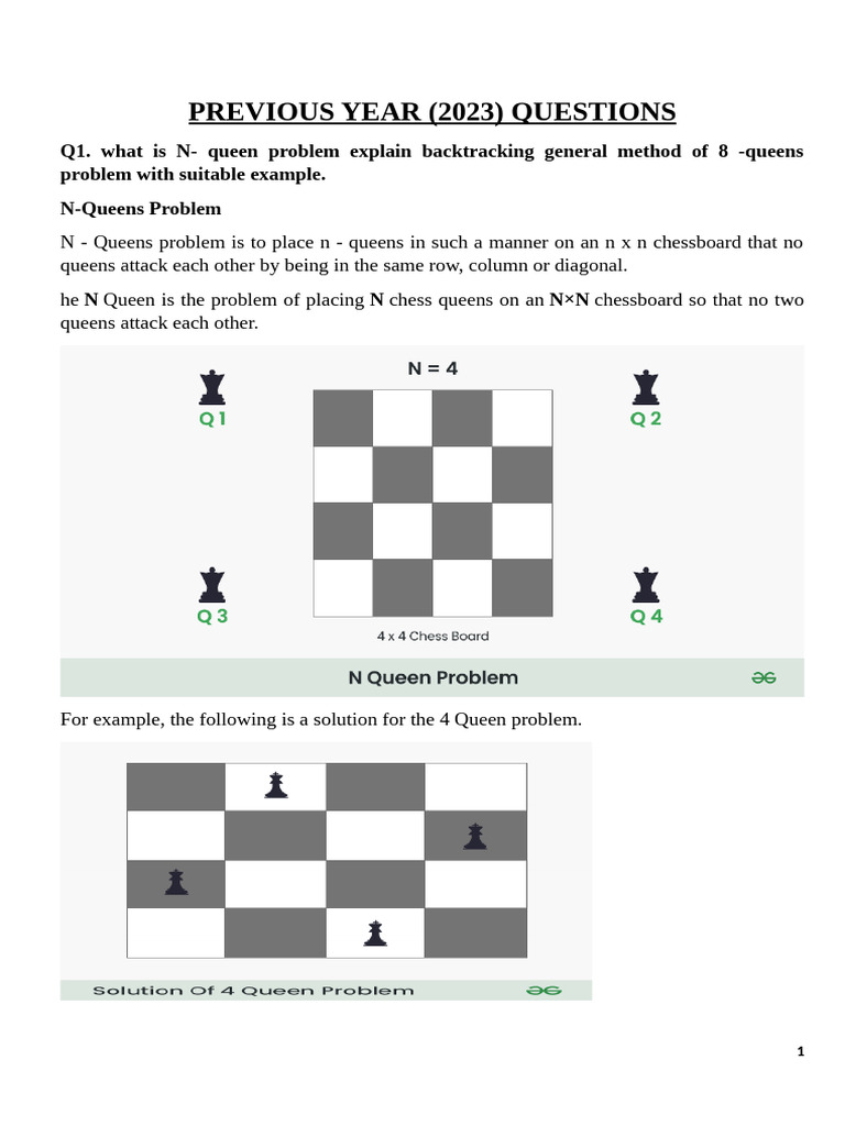 Analysis of Algorithms_previousyearsqquestions | PDF | Time Complexity | Theoretical Computer ...