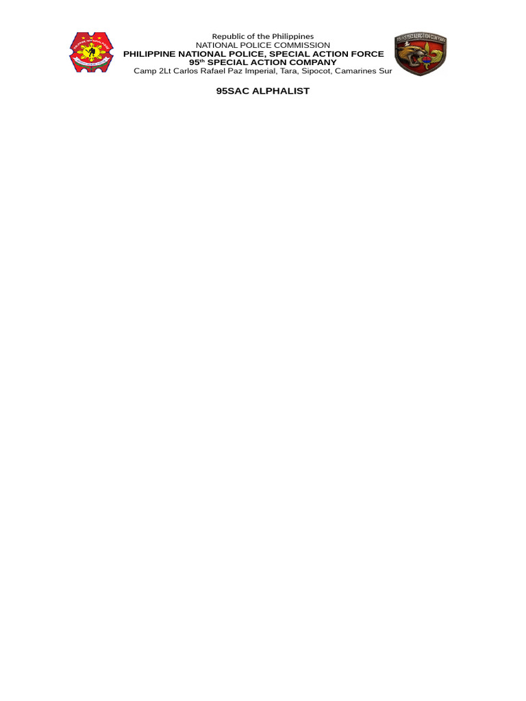 95sac Alphalist Updated Final | PDF
