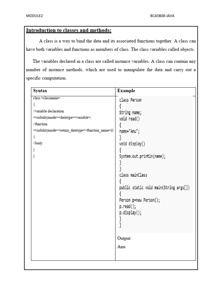 m2 Class Concept | PDF | Class (Computer Programming) | Inheritance ...
