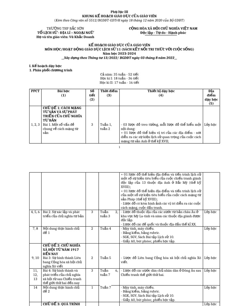 PL3 _ BAC SON _ NH2023-2024 _ LS11 | PDF