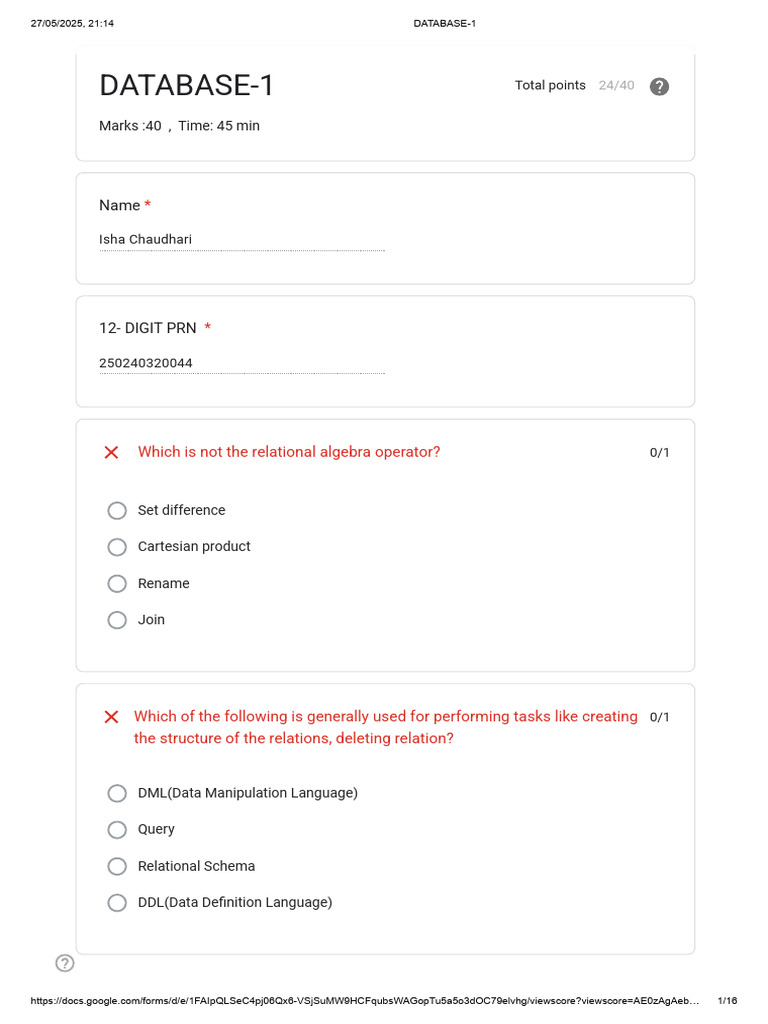 Database 1 | PDF | Databases | Relational Model