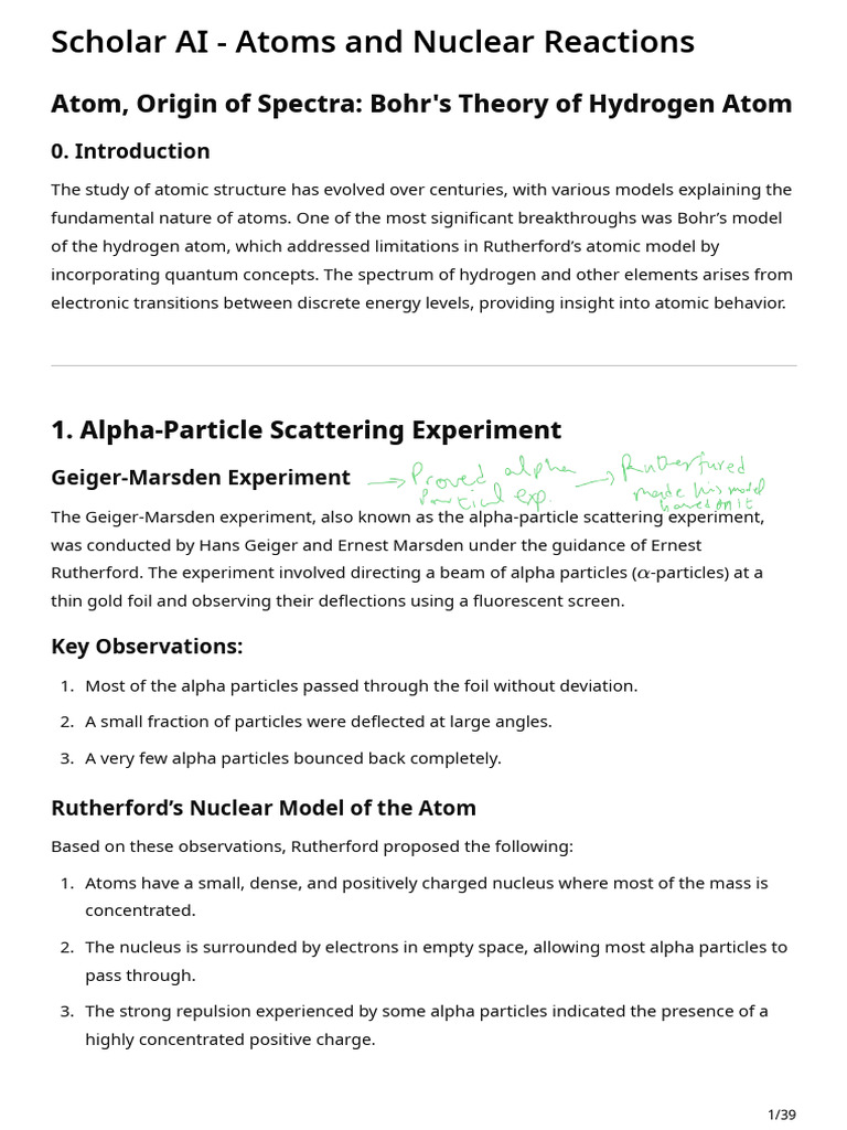Unit 8 - Atoms & Nuclear Reactions | PDF | Atomic Nucleus | Nuclear Physics