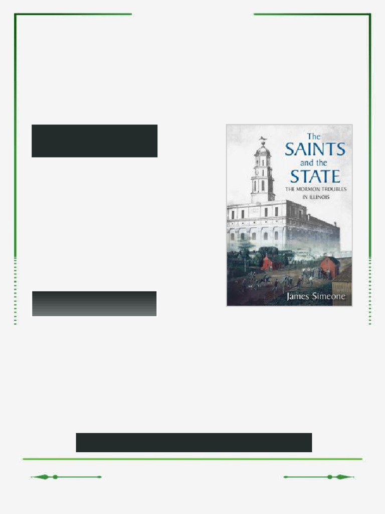 The Saints and the State The Mormon Troubles in Illinois 1st Edition ...