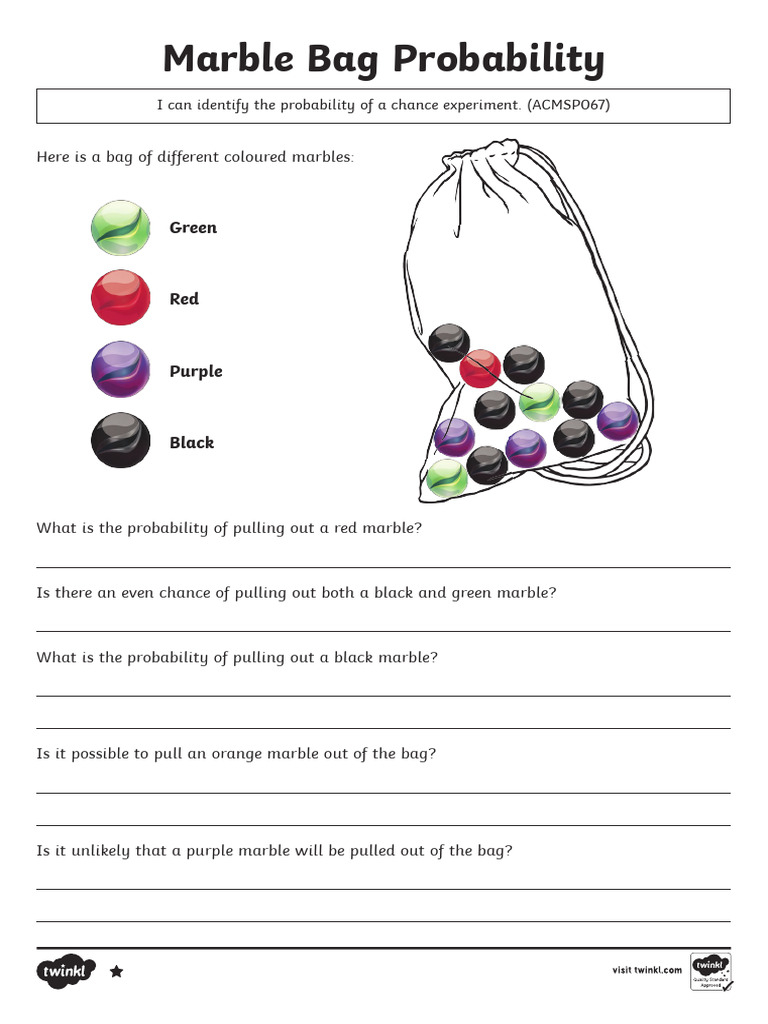 Marble Bag Probability Analysis | PDF