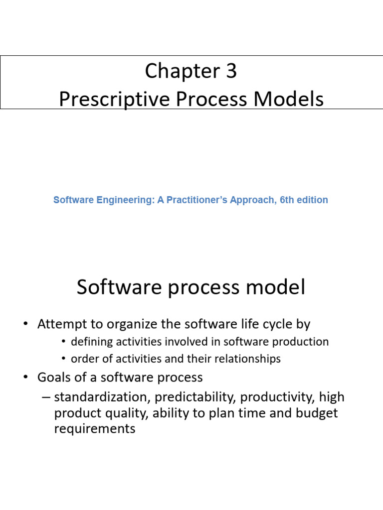 Chapter 3 Prescriptive Process Models (Half) | PDF | Software ...