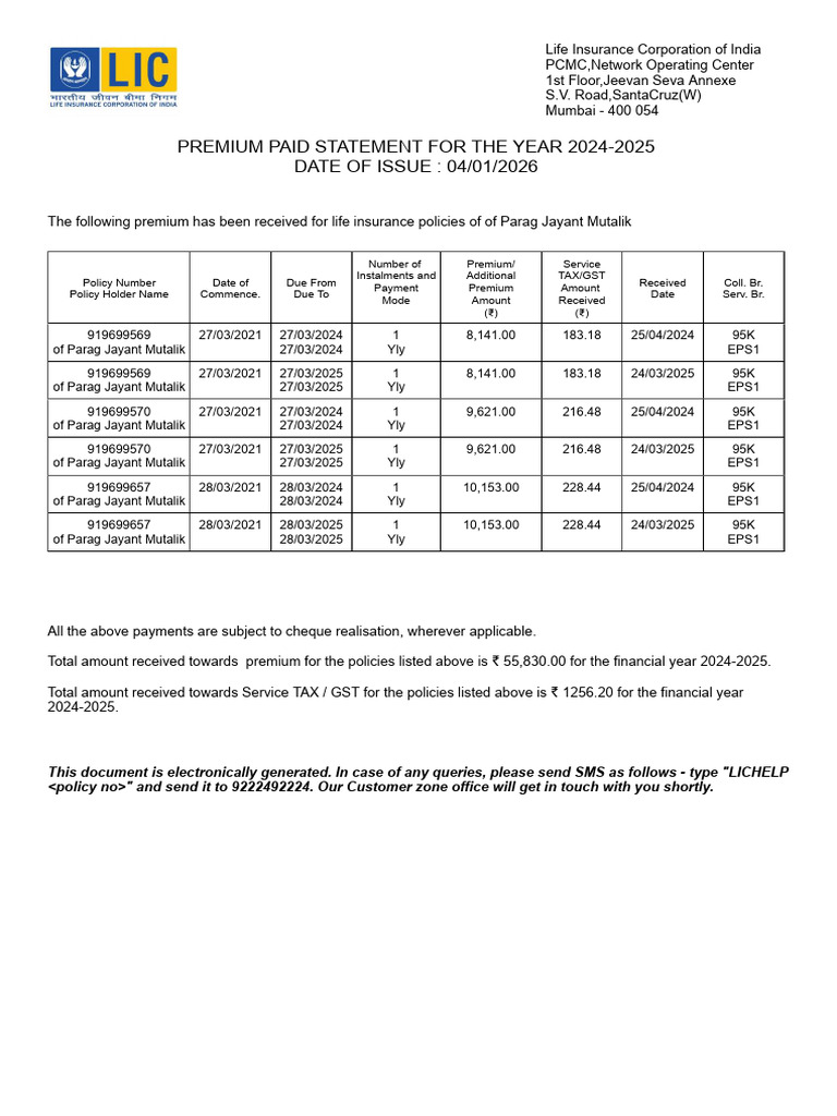 LIC Upcoming Premium | PDF | Life Insurance | Private Sector
