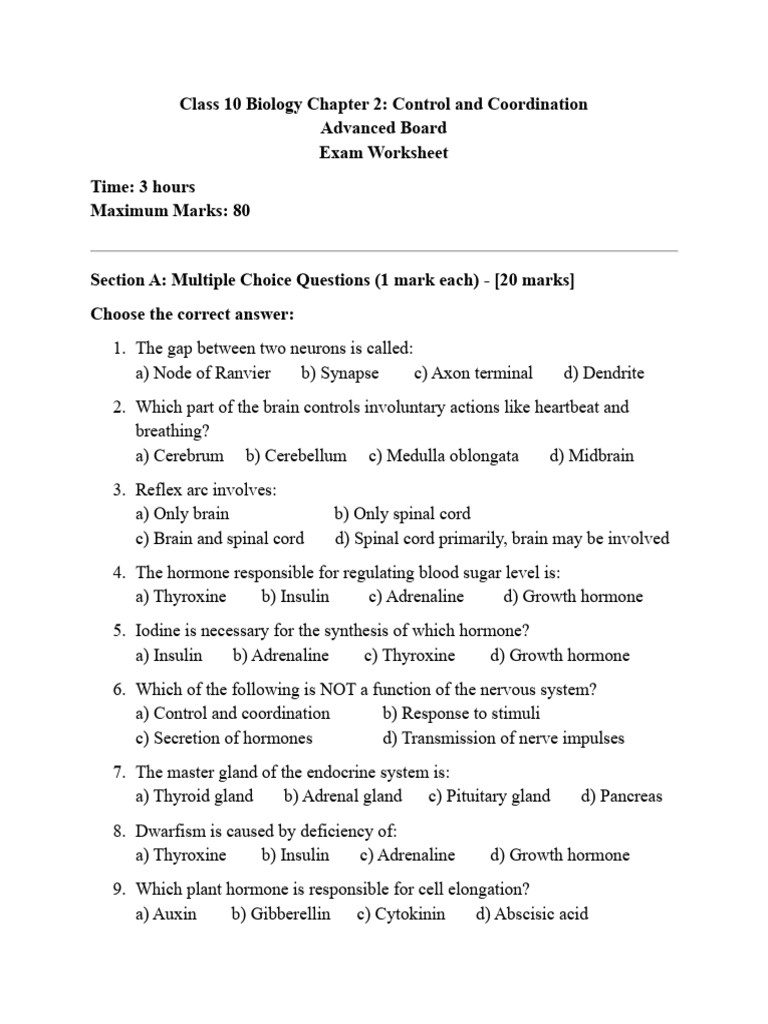 Class 10 Biology Chapter 2 | PDF | Hormone | Endocrine System
