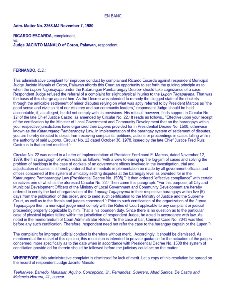 Escardo v. Manalo | PDF | Constitutional Law | Justice