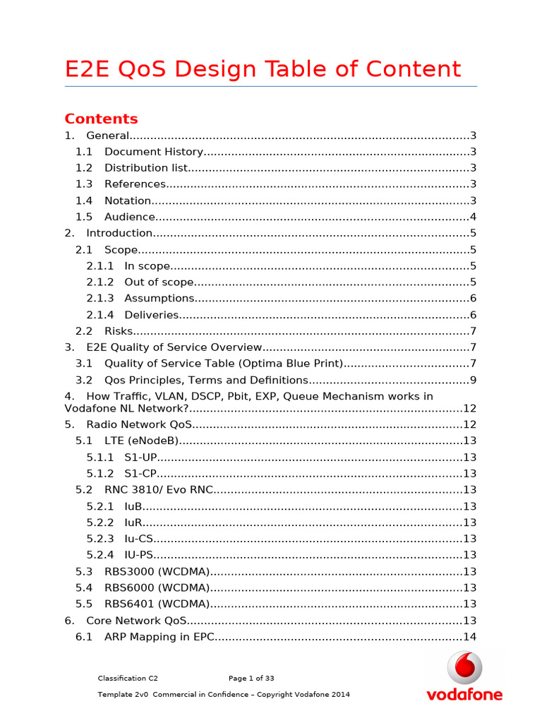 E2E_QoS_Design_V0.5 | PDF | Computer Networking | Telecommunications