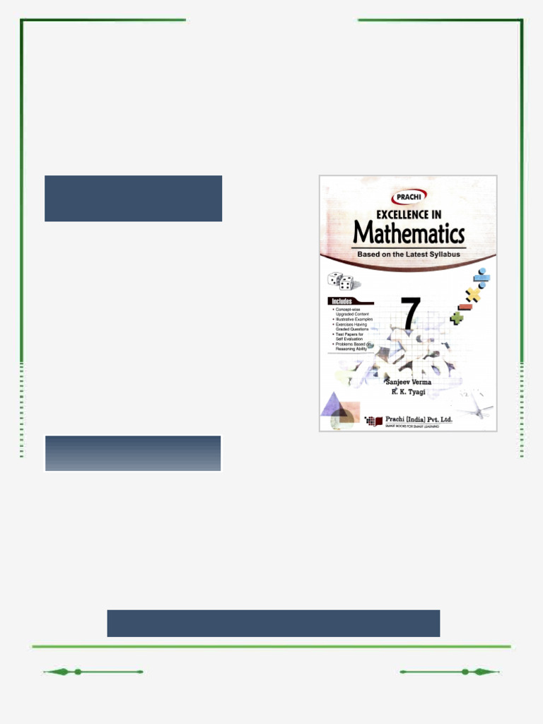 Prachi Excellence In Mathematics For 7 Based on the Latest Syllabus ...
