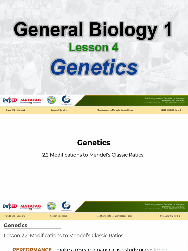 Non-Mendelian genetics | PDF